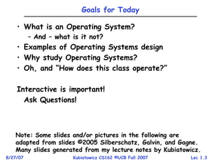 lec01-intro (1).ppt Operating System by prof John Pantanagar | PPT