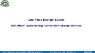 Lec # 01-Introduction-Energy Basics-Definition-types and Energy ...
