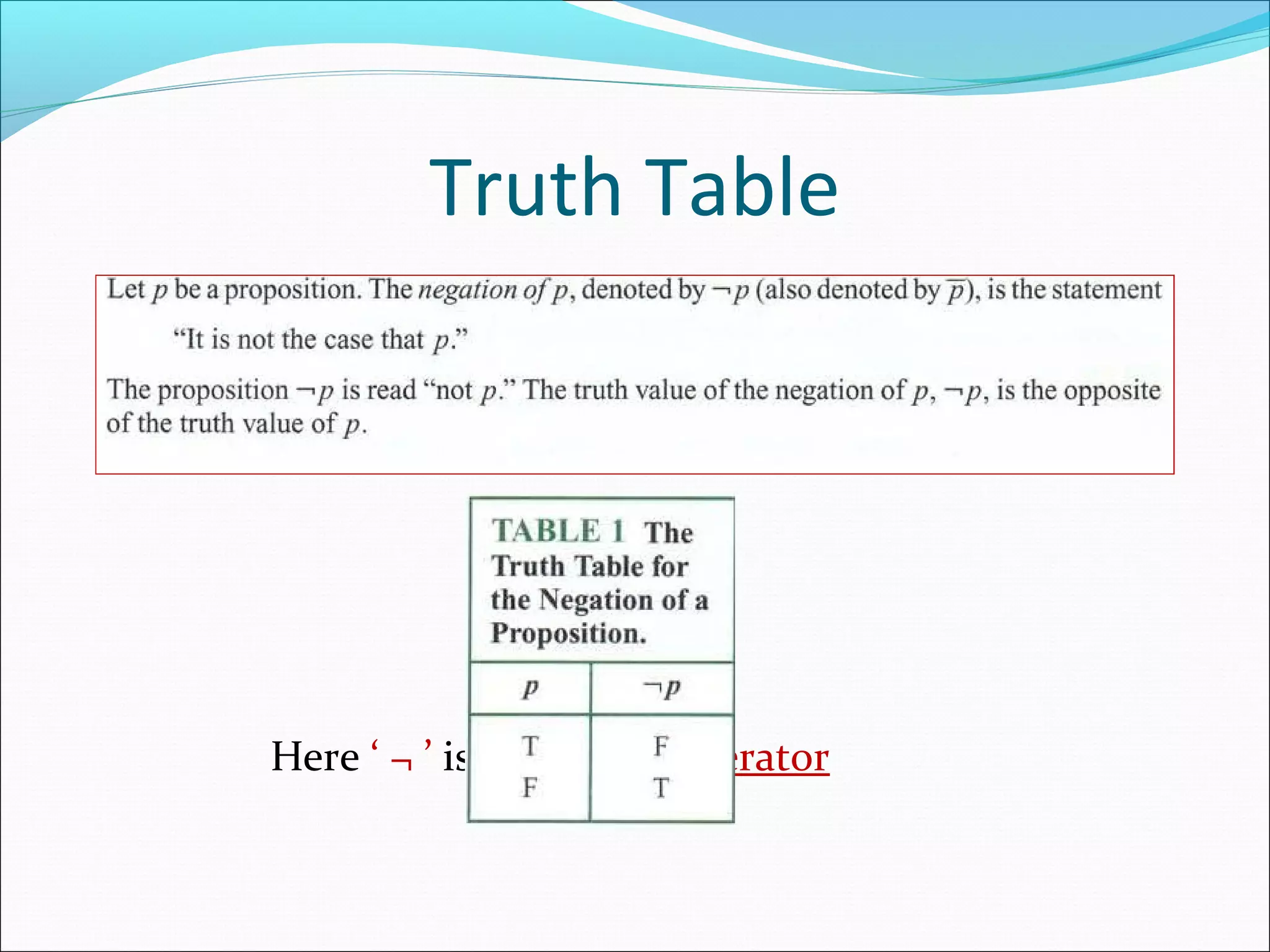 Lec 01 proposition (Discrete Mathematics) | PPT