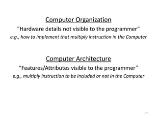 computer organization and assembly language Lec 01 coal_introduction | PPTX