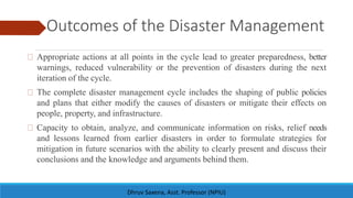 Disaster Management Course Objectives | PPT