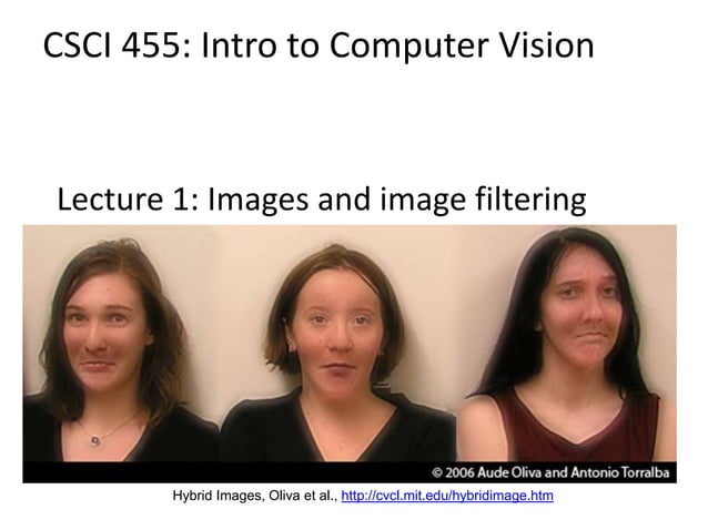 Computer vision - images and image filtering | PPTX