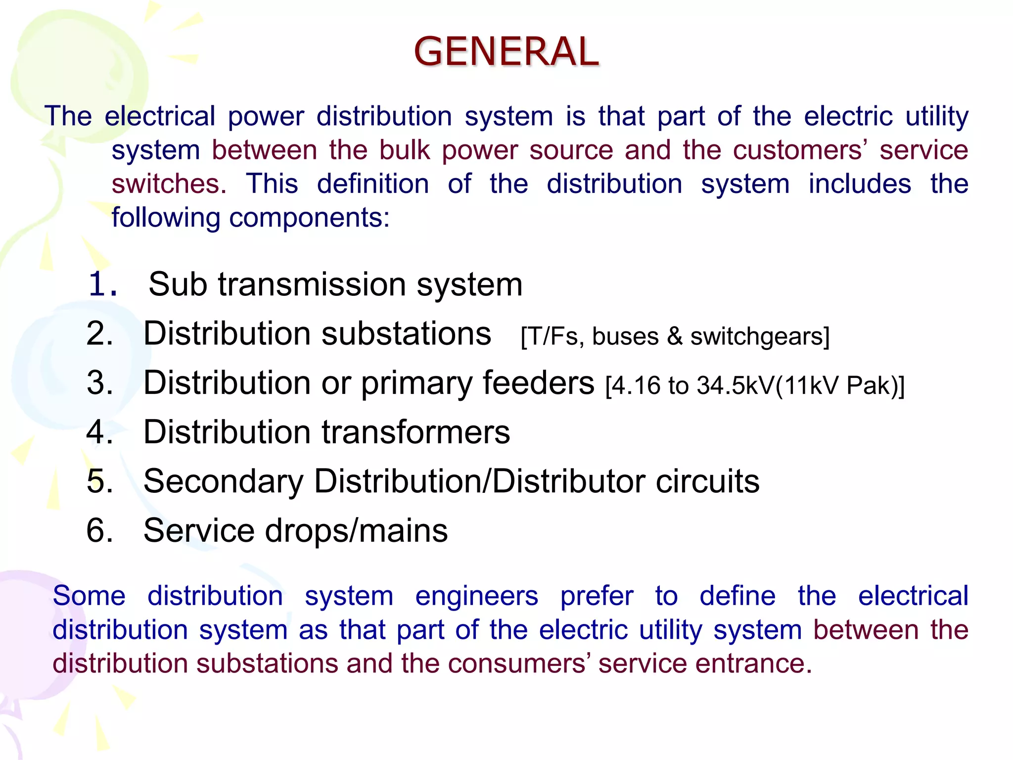 LEC #01 INTRODUCTION to power distribution system | PPT