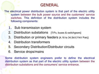 LEC #01 INTRODUCTION to power distribution system | PPT