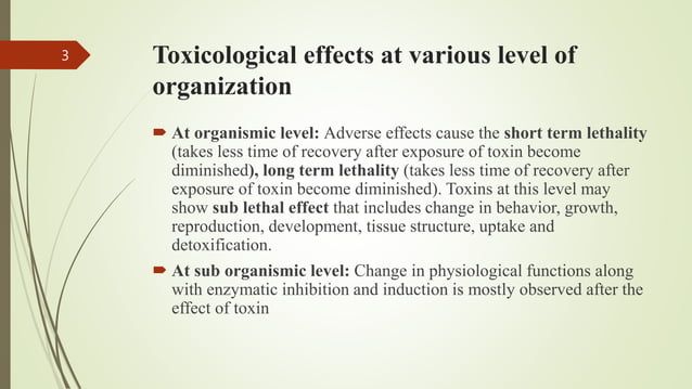 Lec # 01 Introduction to Aquatic Toxicology.pptx | Biological Sciences | Science