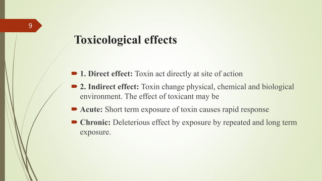 Lec # 01 Introduction to Aquatic Toxicology.pptx | Biological Sciences | Science