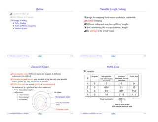 Multimedia Communication Lec02: Info Theory and Entropy | PPT