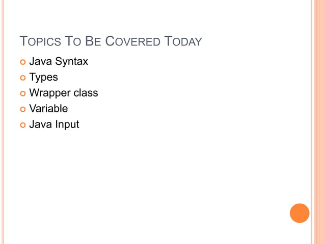 object oriented programming in java lecture | PPT
