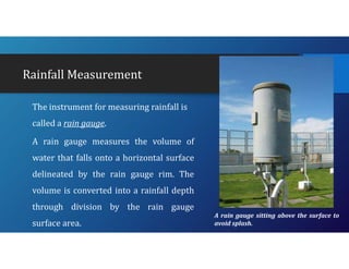 precipitation, rain gauges, types of precipitation | PDF