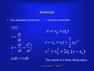 Lec 02 (constant acc 051) | PPT