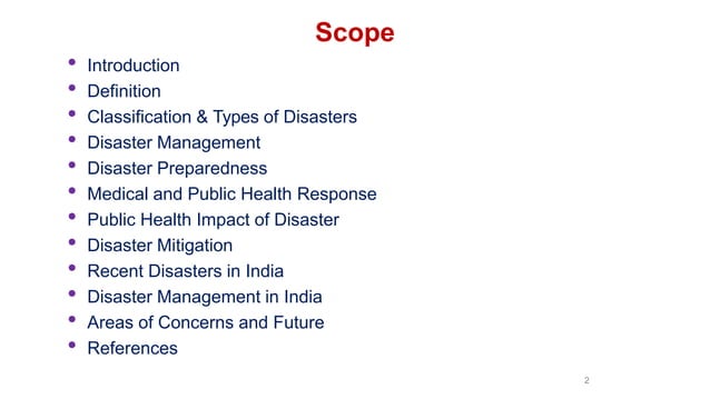 Disaster Management Introduction & Classification | PPTX | Environment | Science
