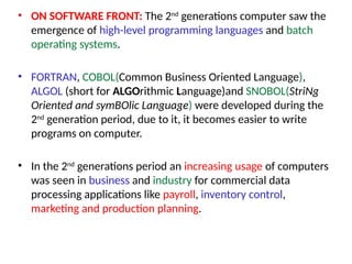 Generation of Computers for management sciences | PPT
