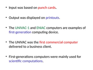 Generation of Computers for management sciences | PPT