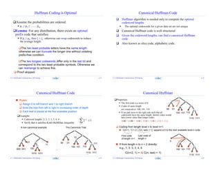 Lec-03 Entropy Coding I: Hoffmann & Golomb Codes | PDF
