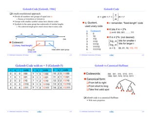 Lec-03 Entropy Coding I: Hoffmann & Golomb Codes | PDF