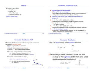 Lec-03 Entropy Coding I: Hoffmann & Golomb Codes | PDF