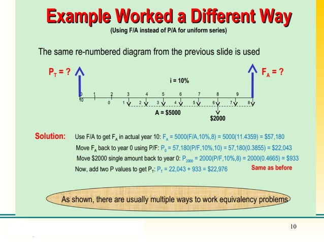 economics lecture on uniform series and cash flow | PPT