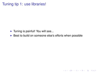 Tiling matrix-matrix multiply, code tuning | PPT