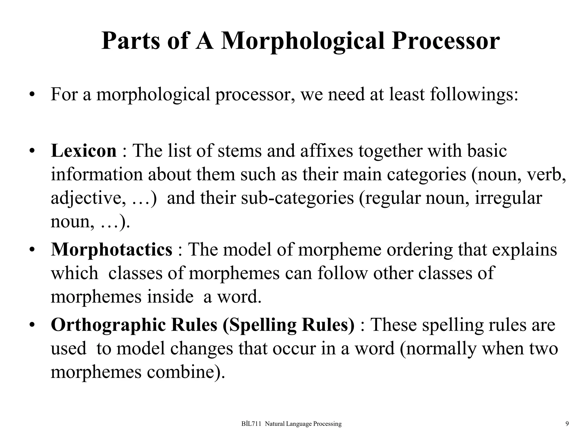 morphology is that the inflectional morphology deals with the creation ...