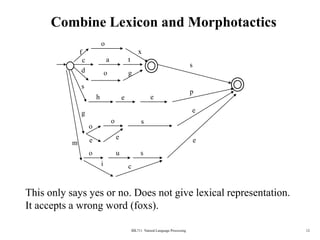 morphology is that the inflectional morphology deals with the creation of new forms of the same ...