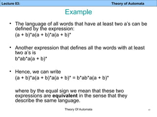 Lec 03-Regular Expression.pptLec 01-IntroductionLec 01-IntroductionLec 01-IntroductionLec 01 ...