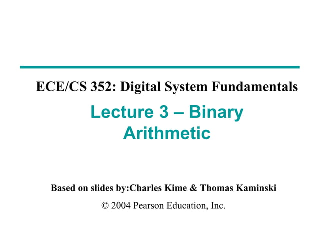 lec03_binary_arithmetic lecture solution | PPT lec03_binary_arithmetic lecture solution | PPT