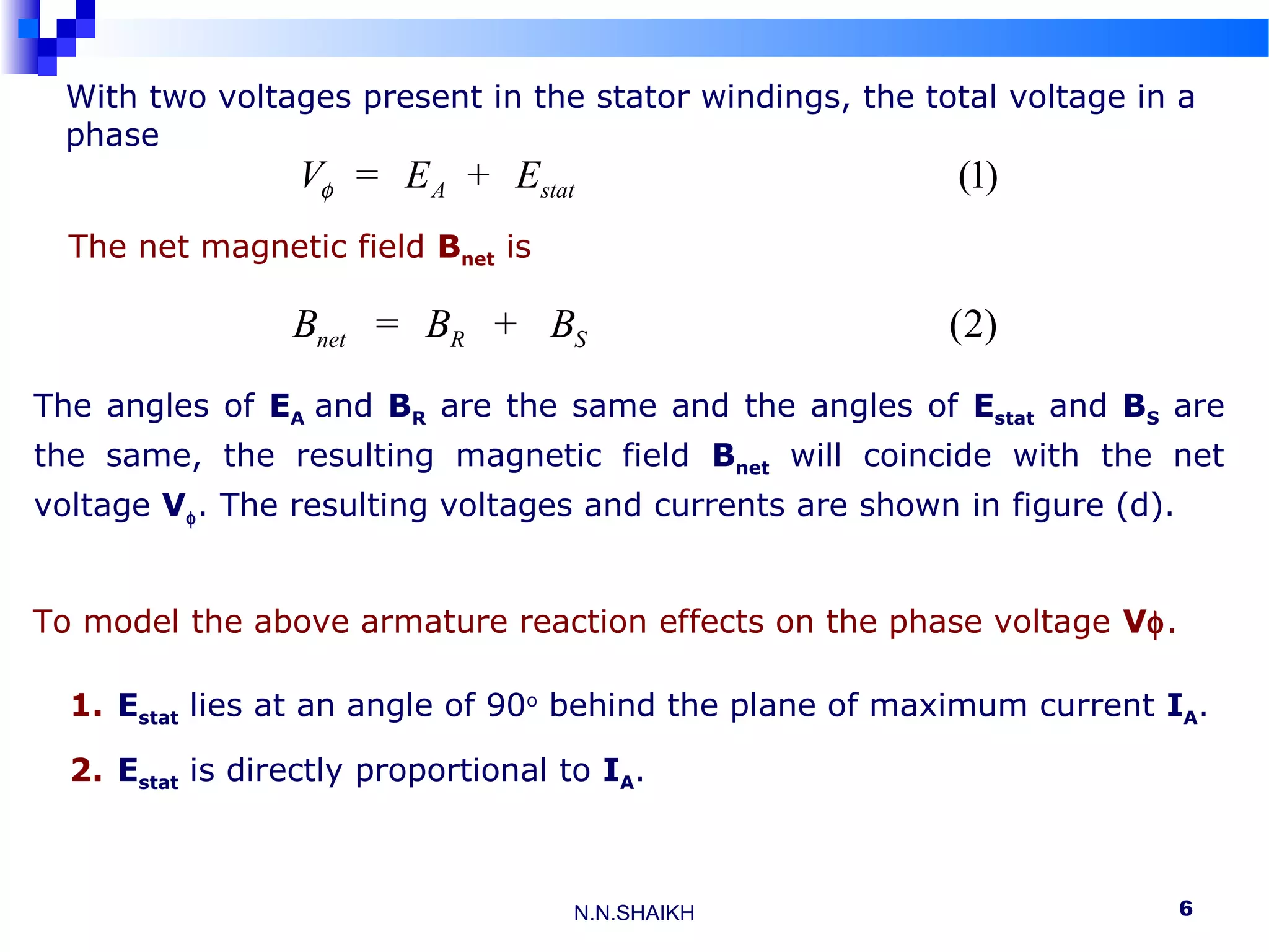 Lec # 03 equivalent circuit of a synchronous generator | PPT