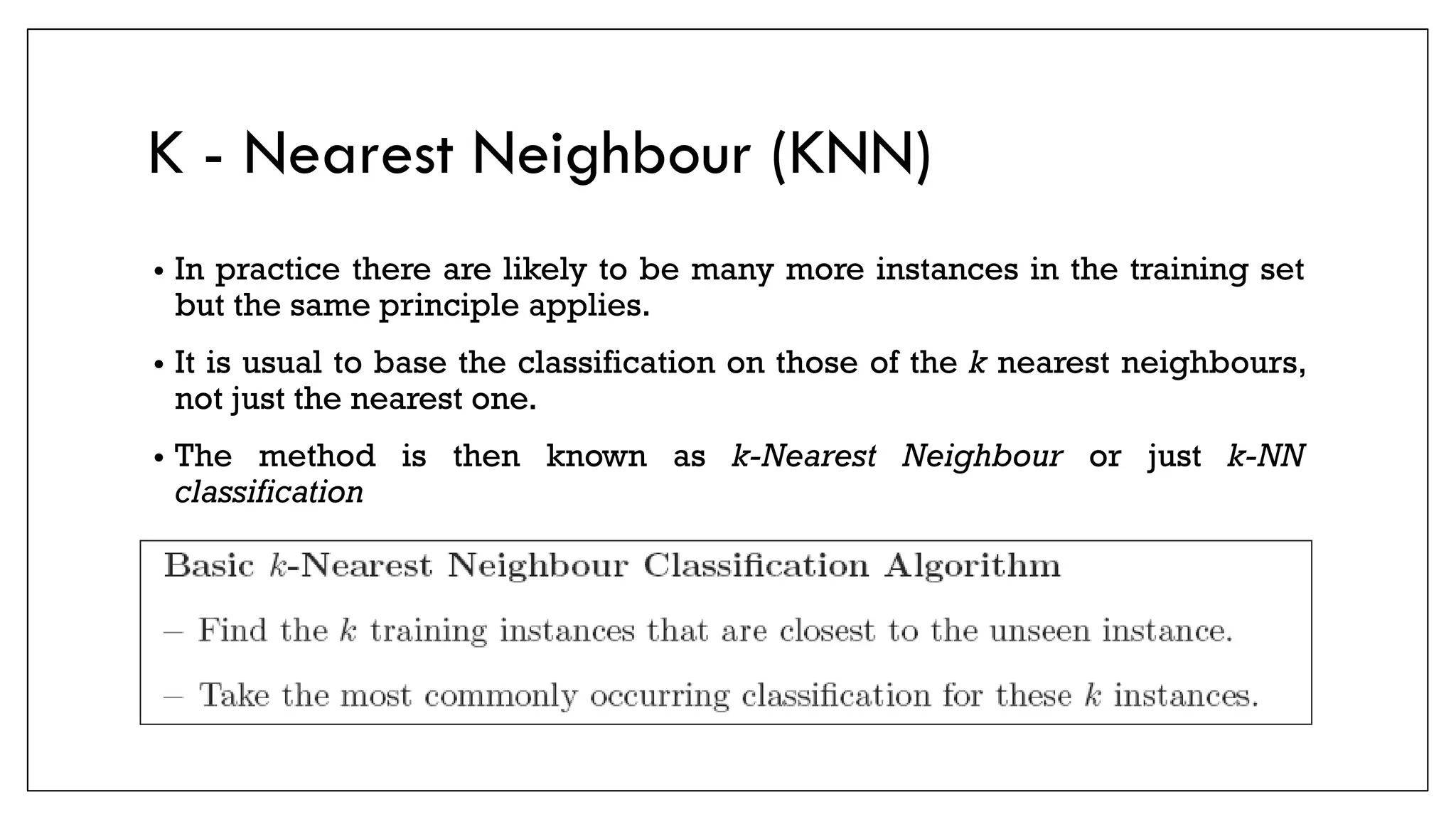Introduction to classification K-Nearest Neighbour | PDF