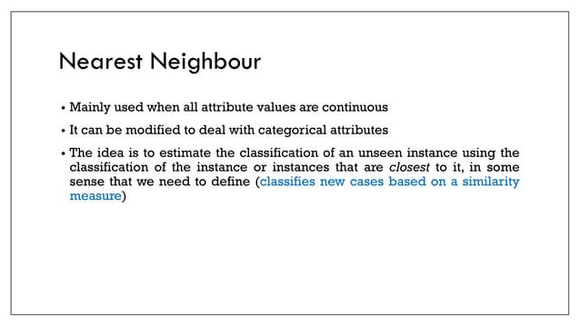 Introduction to classification K-Nearest Neighbour | PDF