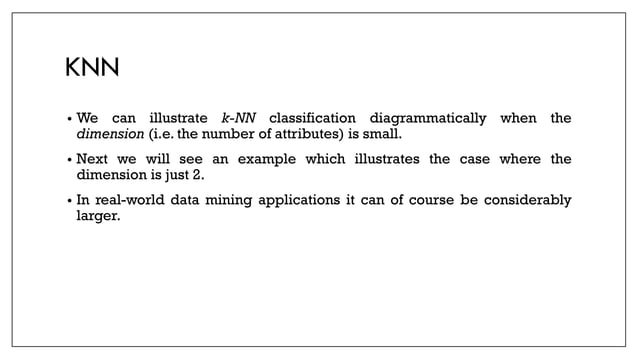 Introduction to classification K-Nearest Neighbour | PDF