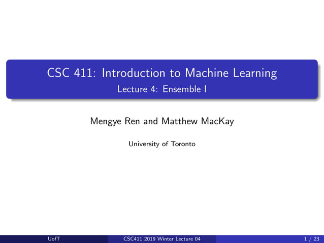 Introduction to Machine Learning Lectures | PPT