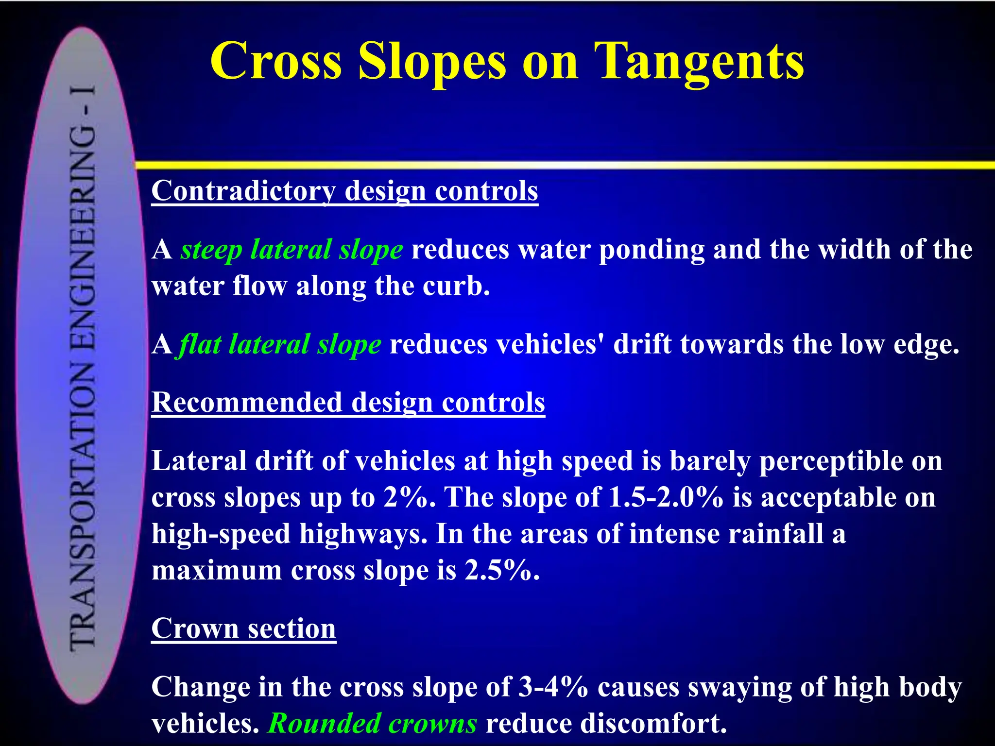 Elements of a Typical Cross-section of Road and Highway drainage | PPT