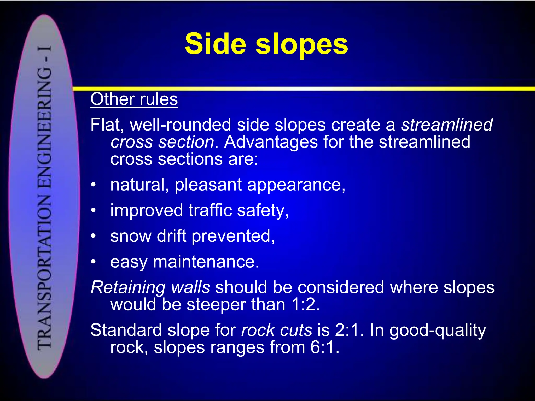 Elements of a Typical Cross-section of Road and Highway drainage | PPT