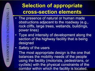 Elements of a Typical Cross-section of Road and Highway drainage | PPT