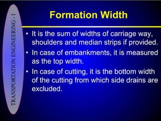 Elements of a Typical Cross-section of Road and Highway drainage | PPT