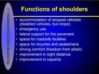 Elements of a Typical Cross-section of Road and Highway drainage | PPT