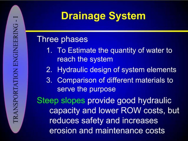 Elements of a Typical Cross-section of Road and Highway drainage | PPT ...