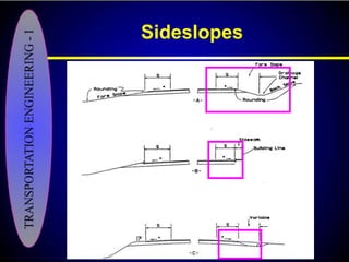 Elements of a Typical Cross-section of Road and Highway drainage | PPT