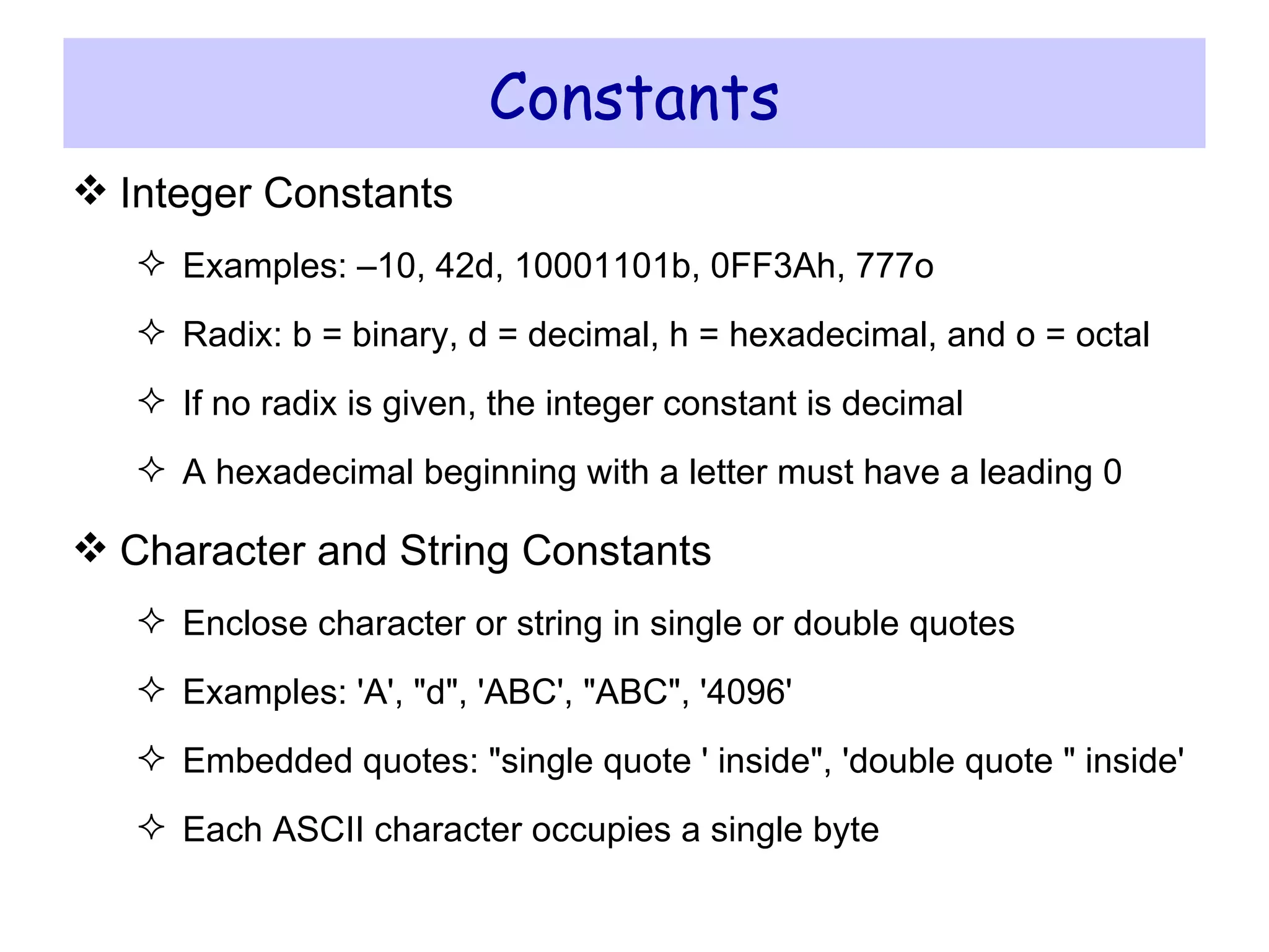 Lec 04 intro assembly | PPT | Programming Languages | Computing