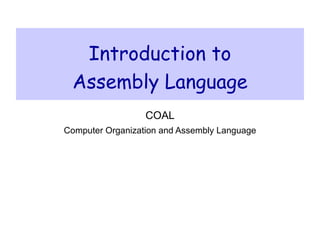 Lec 04 intro assembly | PPT