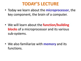 Lec # 04 Computer Hardware (CPU & Memory)-1-1.pptx | Computing ...
