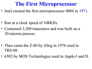 Lec 04e microprocessor_generations_w03 | PPT