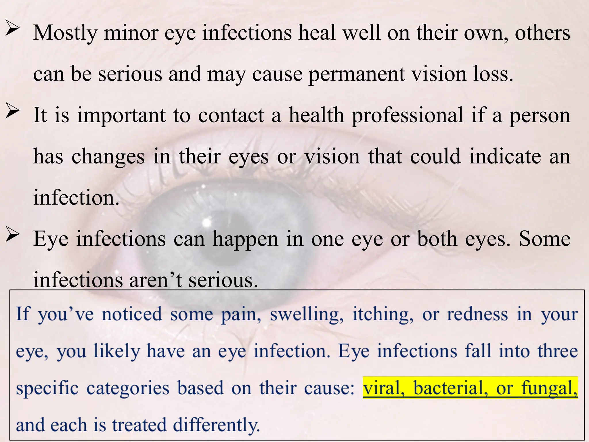 Eyes Infection (conjunctivitis) . | PPT