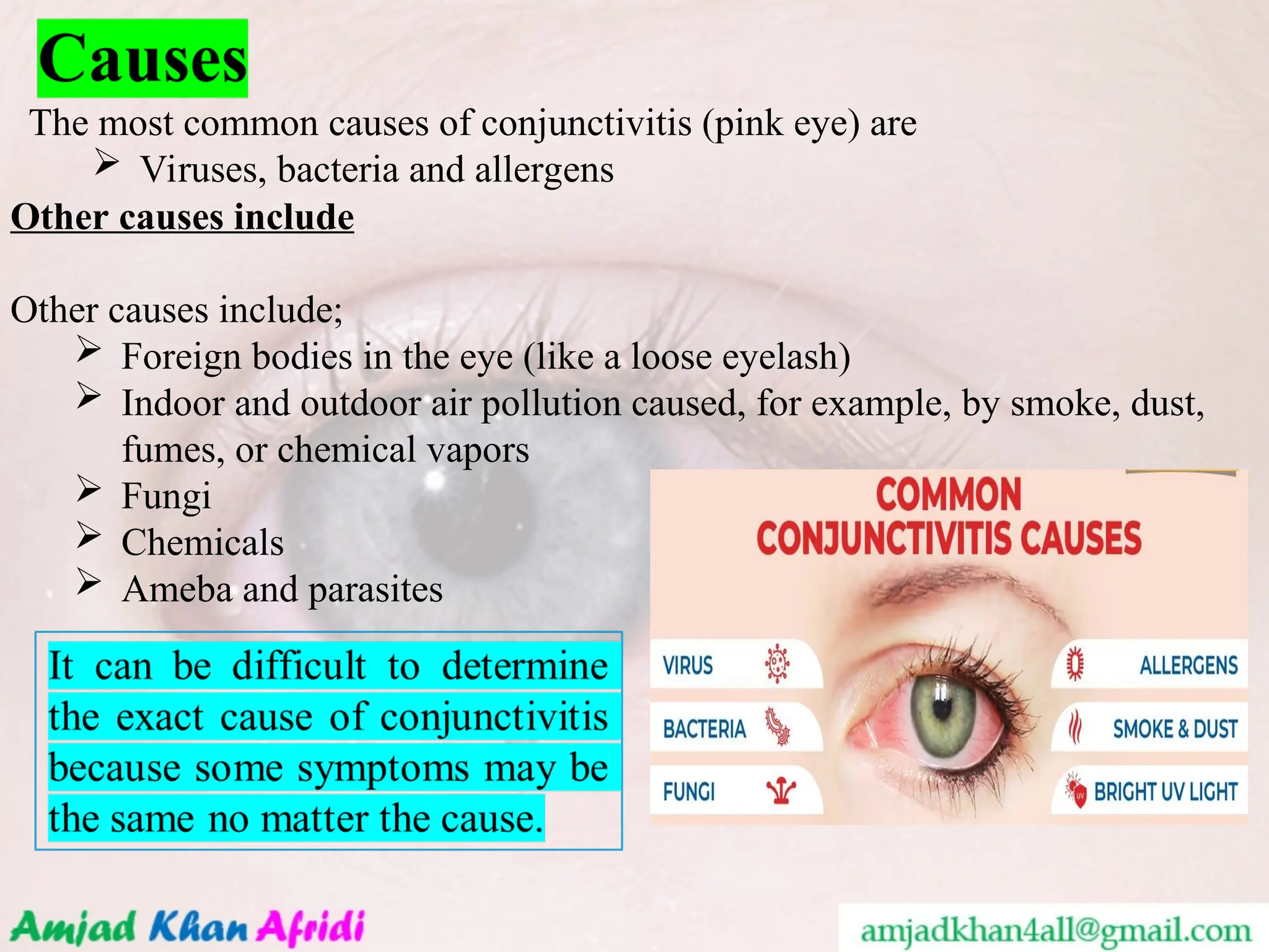Eyes Infection (conjunctivitis) . | PPT