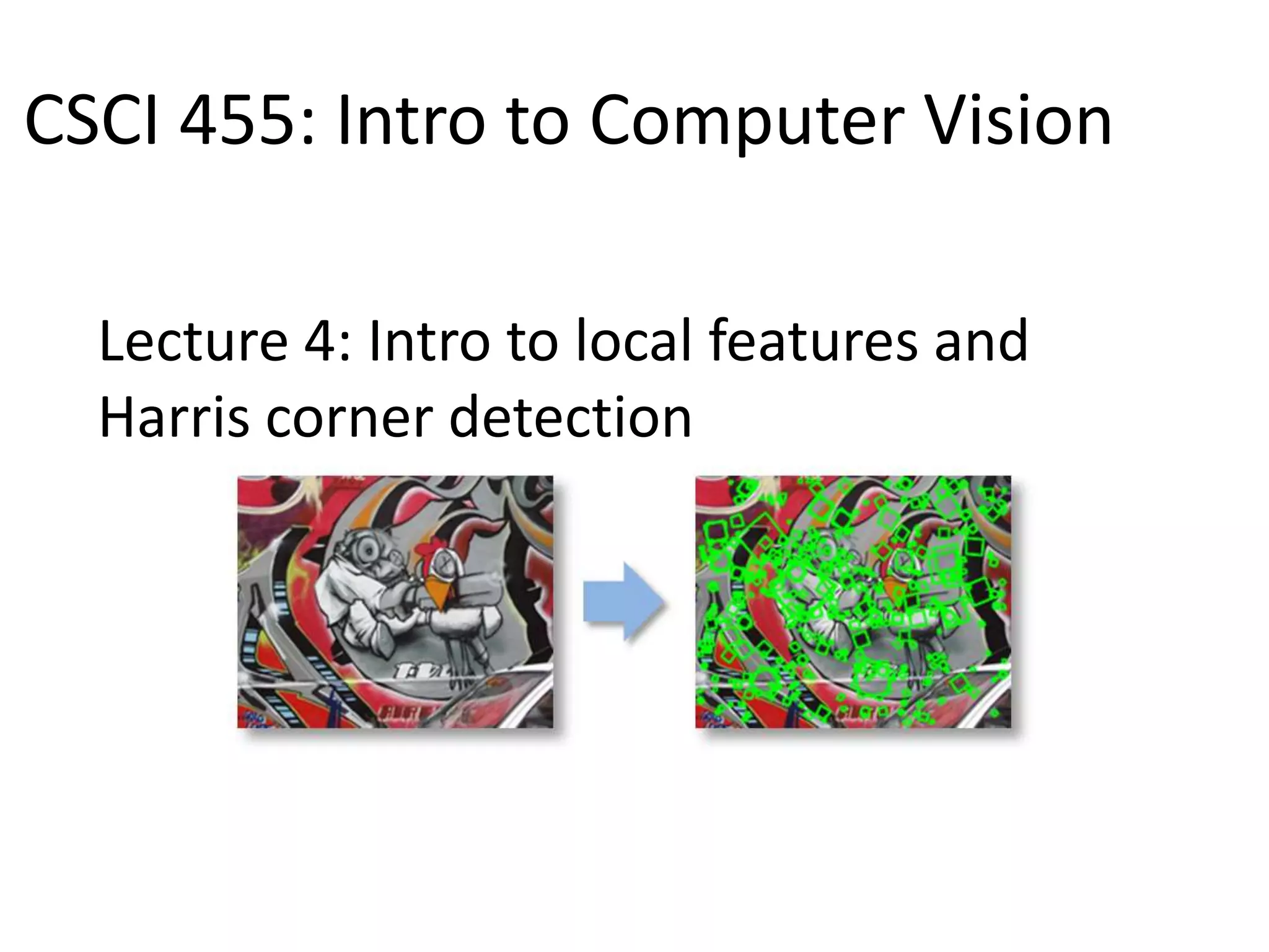 Computer Vision harris | PPT