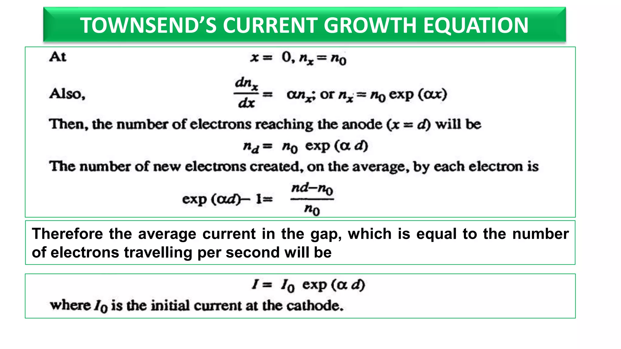 TOWNSEND'S CURRENT GROWTH EQUATION DERIVATION IN HINDI|TOWNSEND'S ...