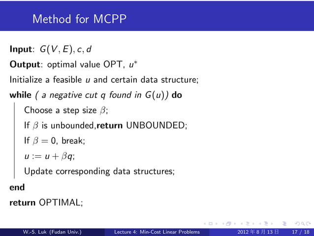 Lec04 min cost linear problems | PPT