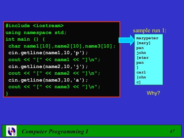 Computer Programming- Lecture 5