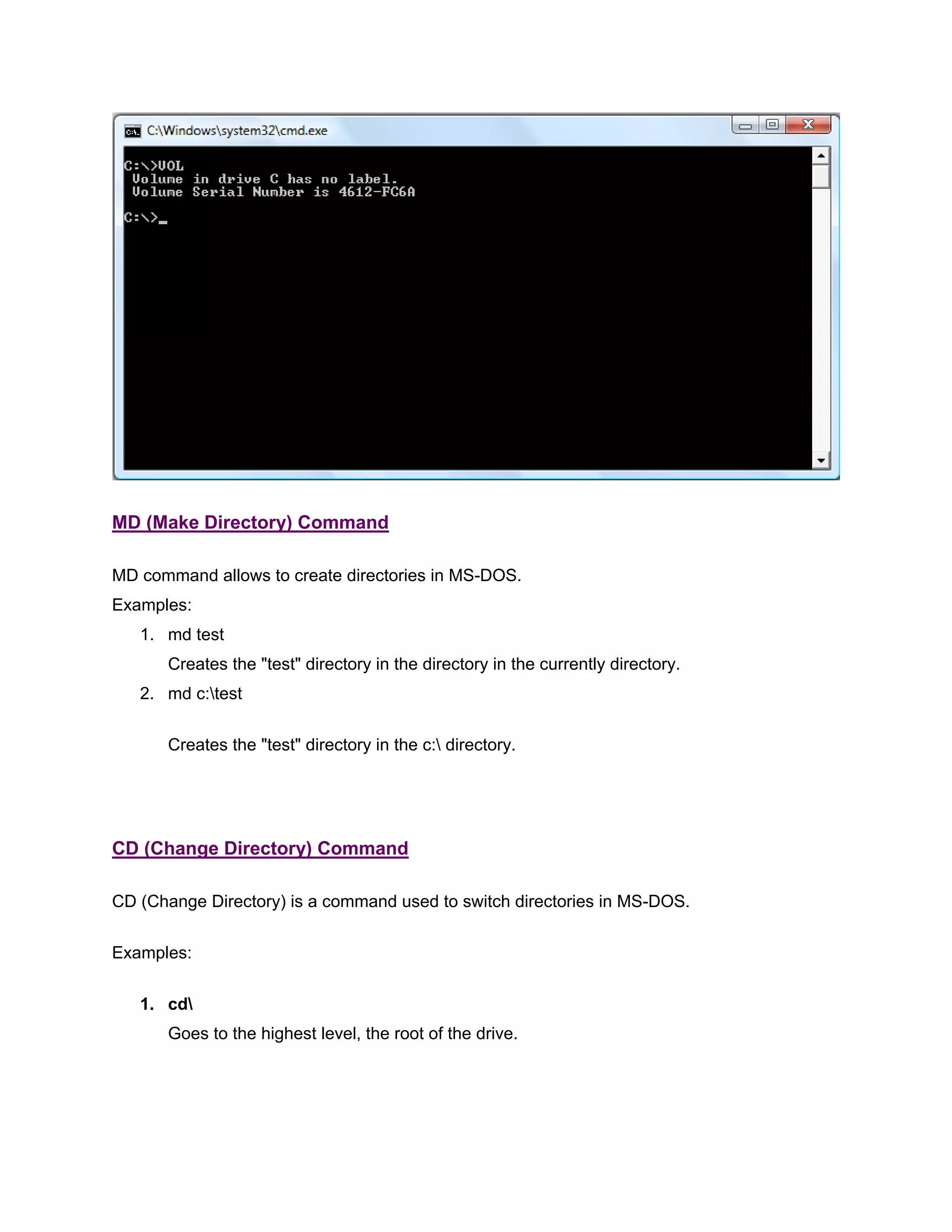 CMD Command prompts | PDF