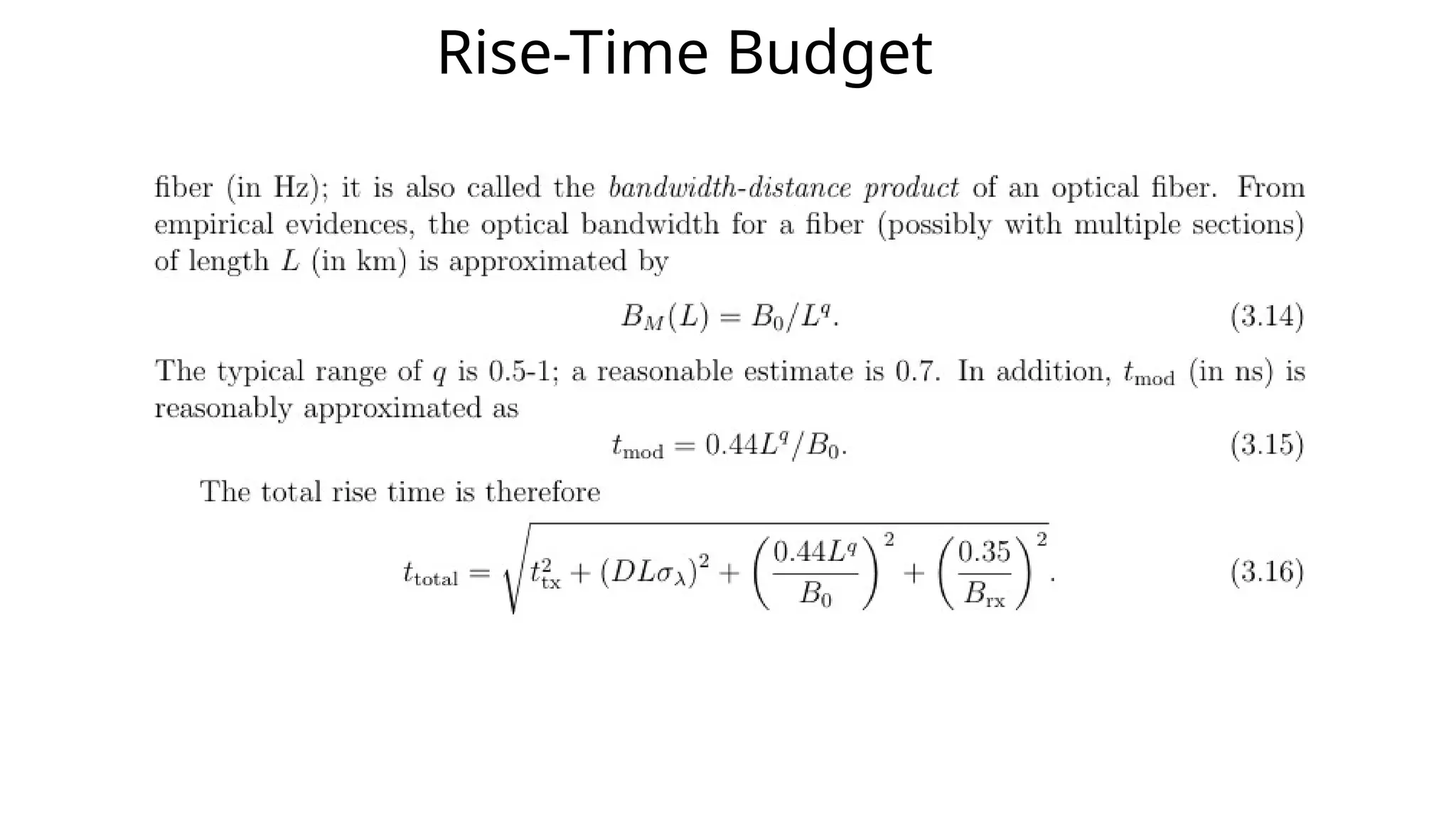 Time budget calculation in optical network.pptx
